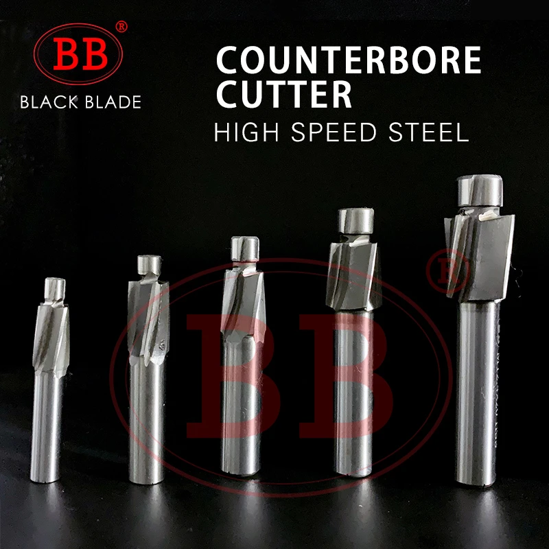 Bb Piloted Counterbore Cutter Hss Flat Bolt Hole Cap Screw Countersink ...