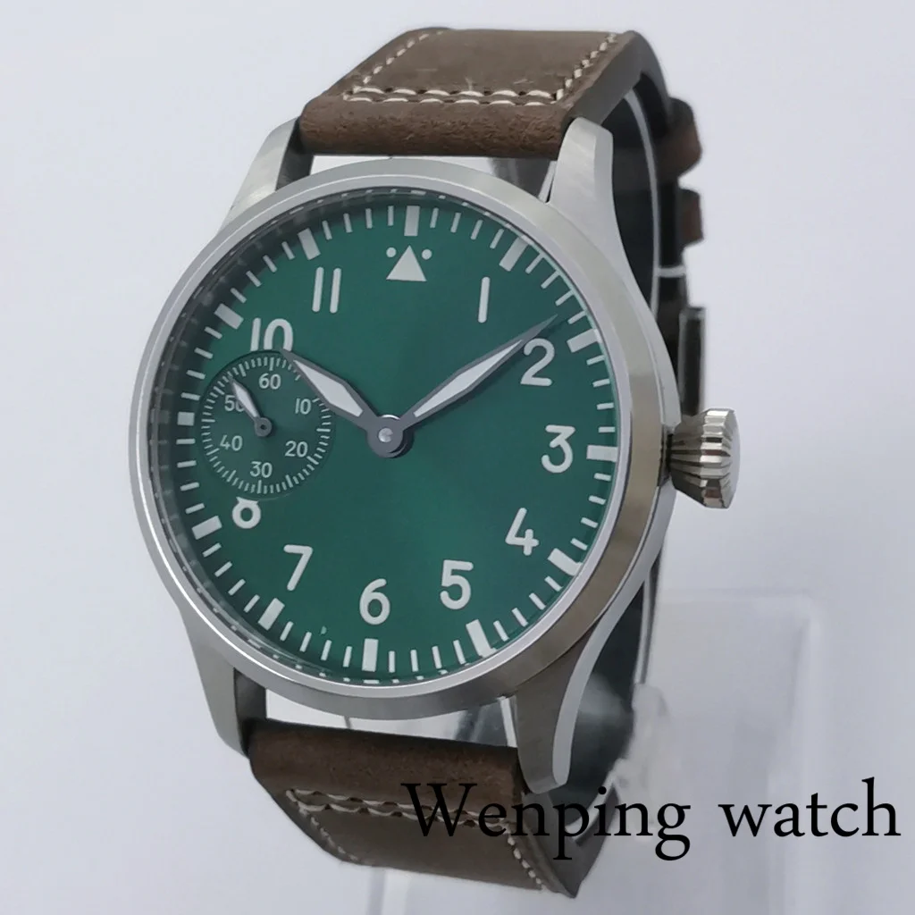 New 42mm Sterile Sapphire Crystal Black And White Blue Green Dial Fit ...