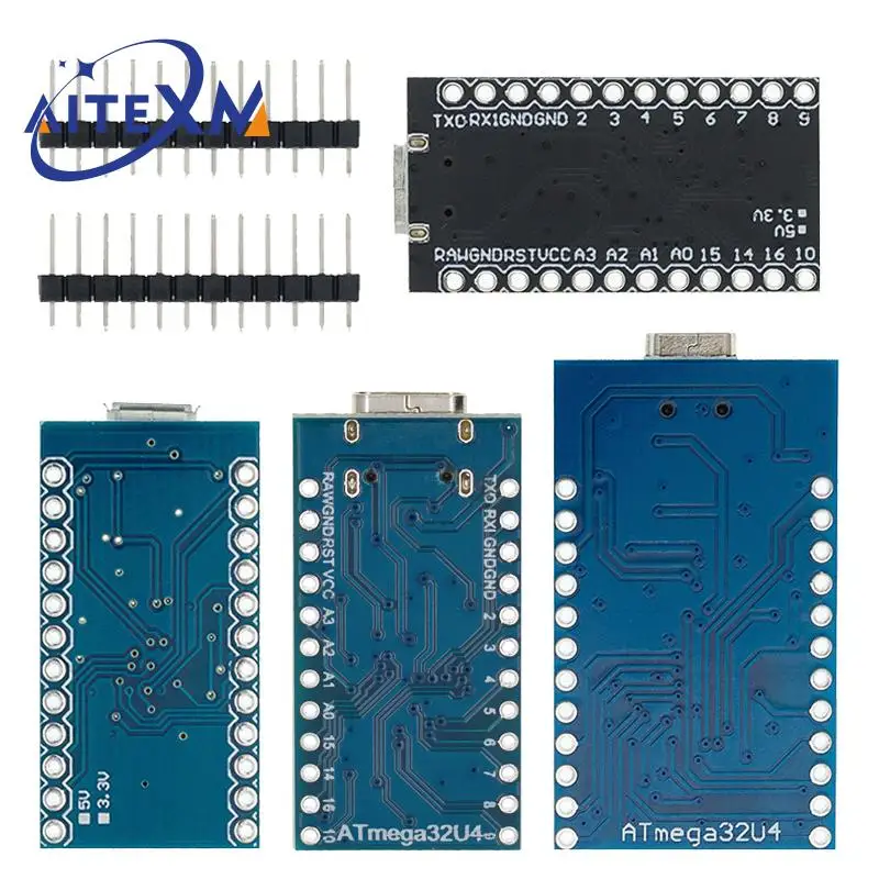 MICRO/MINI/TYPE-C USB ATMEGA32U4 Module 5V 16MHz Board For Arduino ...