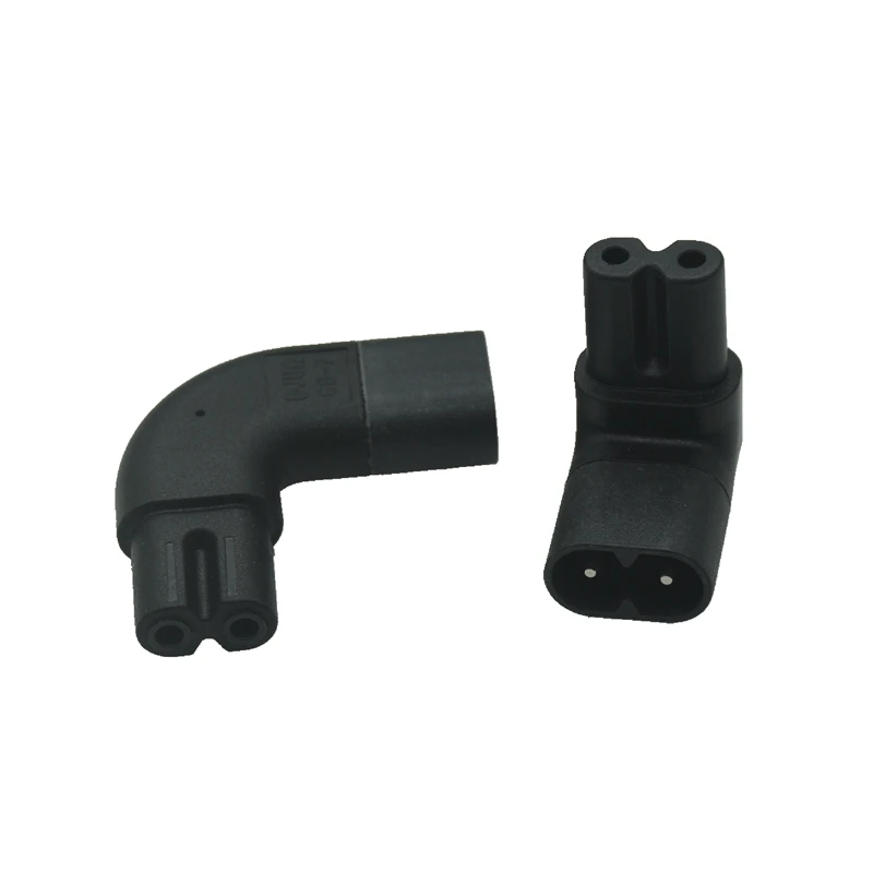 1PCS Figure 8 IEC320 C7 to C8 90 Degree UP and Down Angled IEC C8 to C7 ...