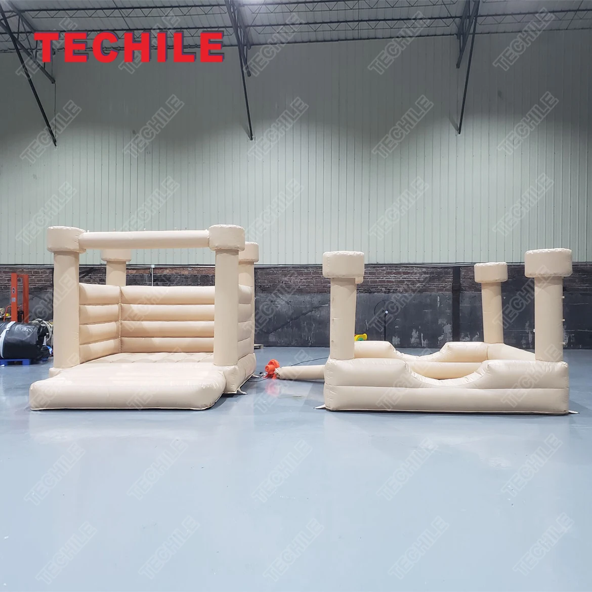 commercial Home backyard mini PVC pink/ white inflatable bounce house ...