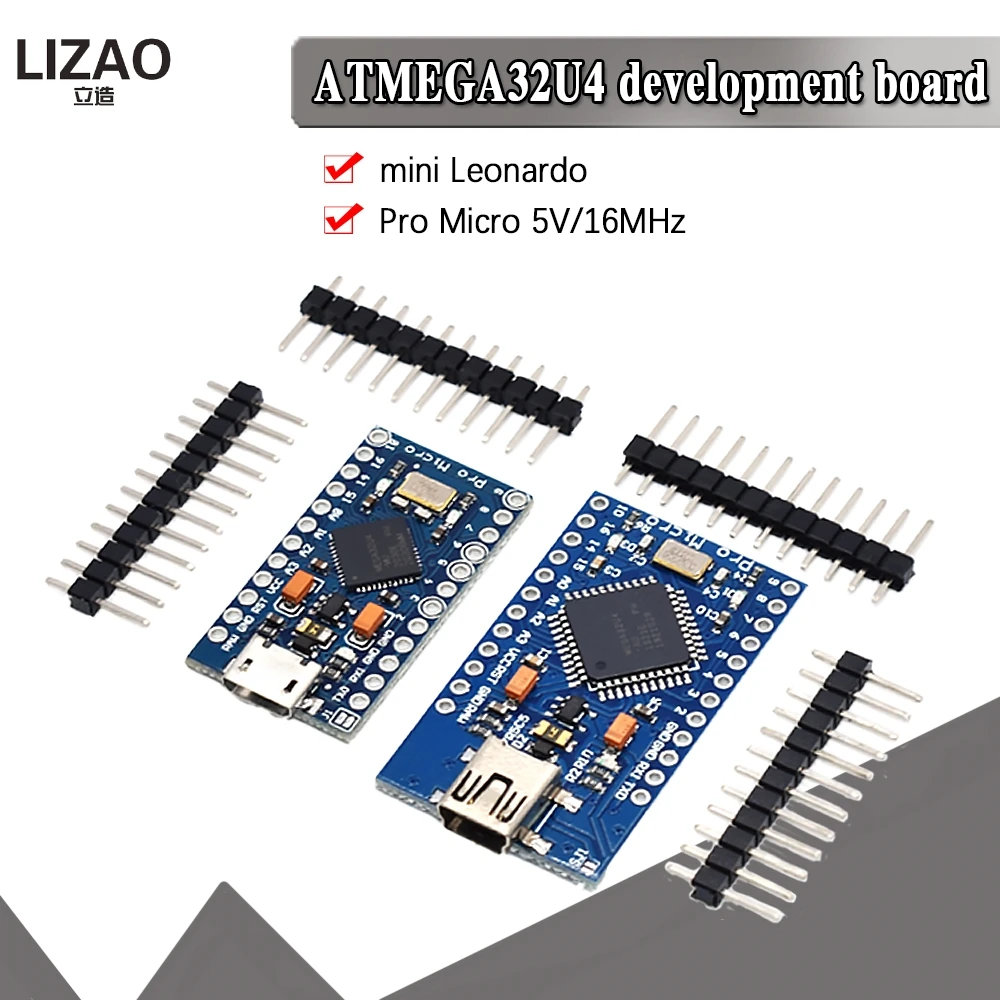 Pro Micro 8/16MHz ATMEGA 32U4 3.3/5V Placa de Desarrollo para Arduino ...