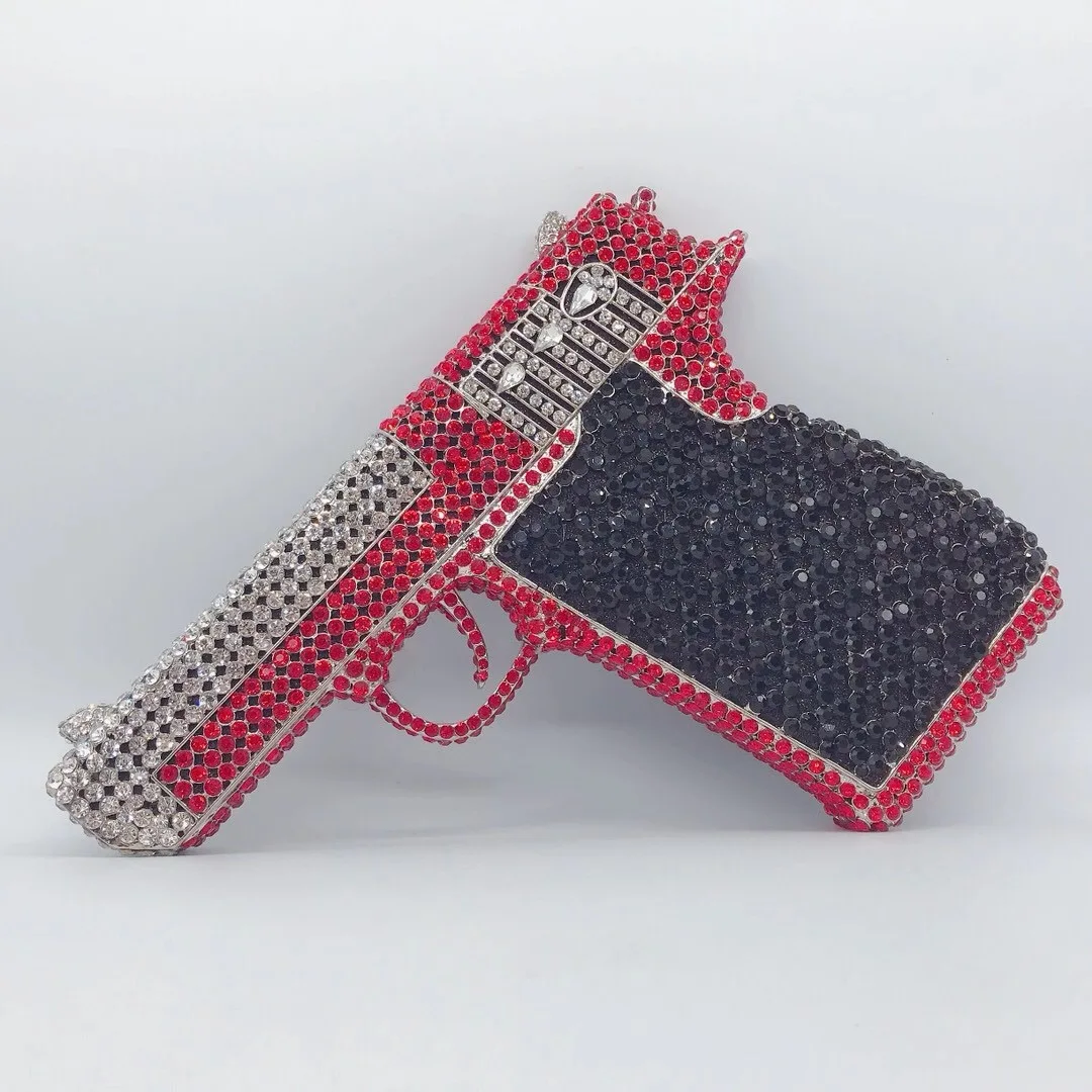 Pink Handgun With Rhinestones