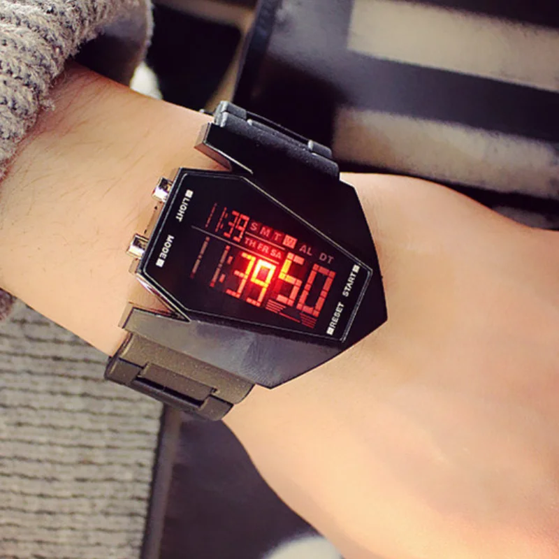 Relojes LED Harajuku para hombre y mujer, pulsera Digital con alarma ...