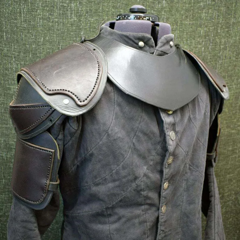 Men-Medieval-Steampunk-Shoulder-Armor-PU-Leather-Body-Chest-Harness ...