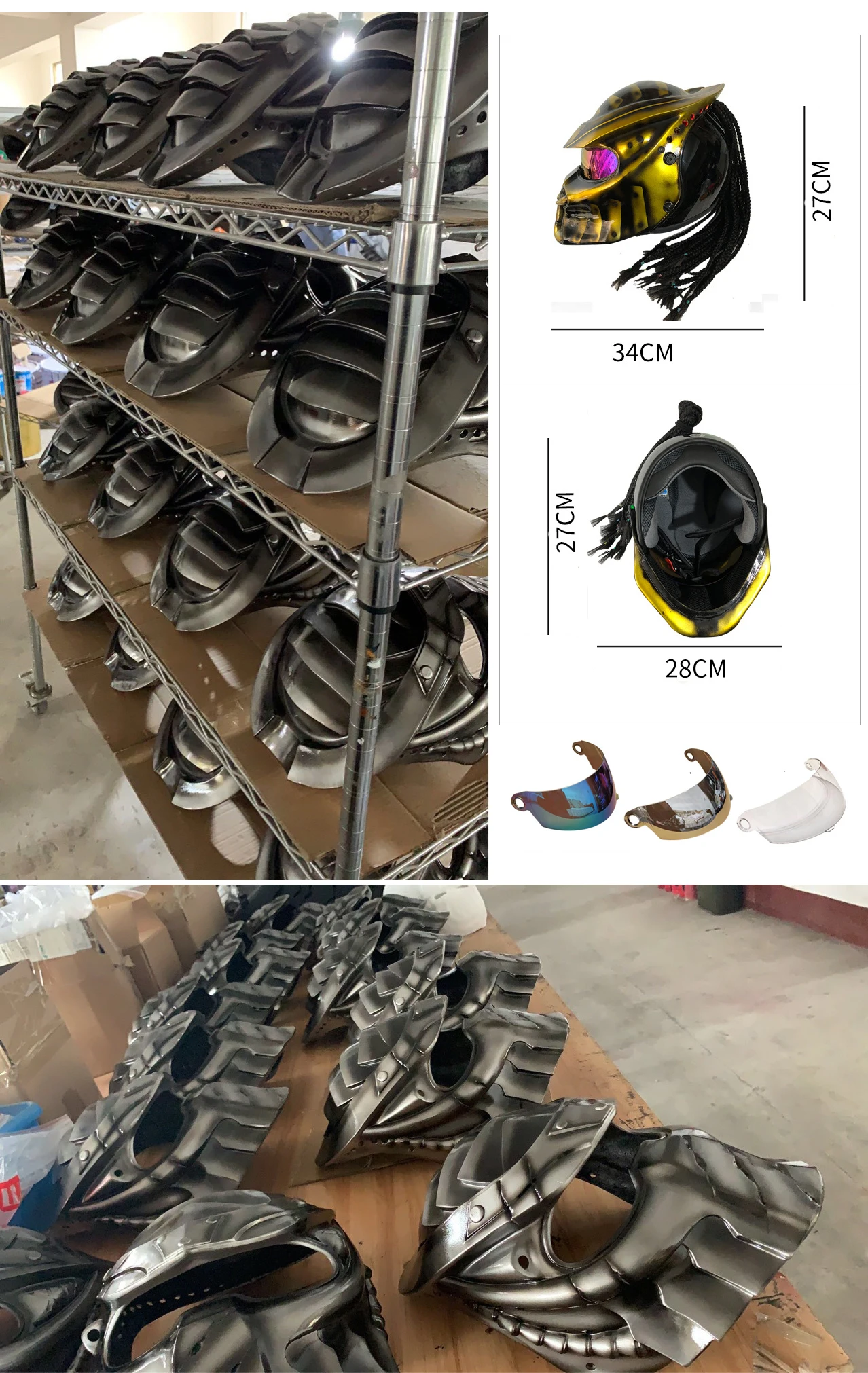 Predator Full face motorcycle helmet Alien Cycling helmet – SmeshMega.com