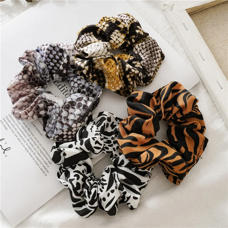 New-Fashion-Wild-Leopard-Snake-stripe-Elastic-Hair-Bandanas-Women-Hair ...