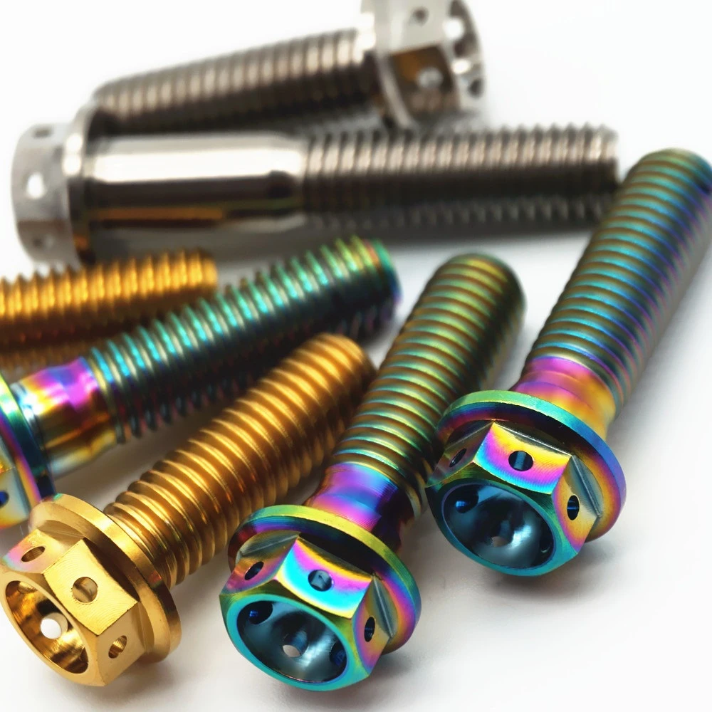 M6 Titanium Bolts Outer Hexagon Hollow Flange Head Ti Fastener ...