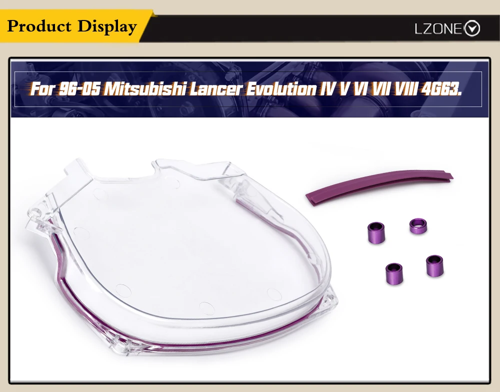 Mitsubishi Lancer EVO4-8 Clear Timing Covers - Tokyo Tom's