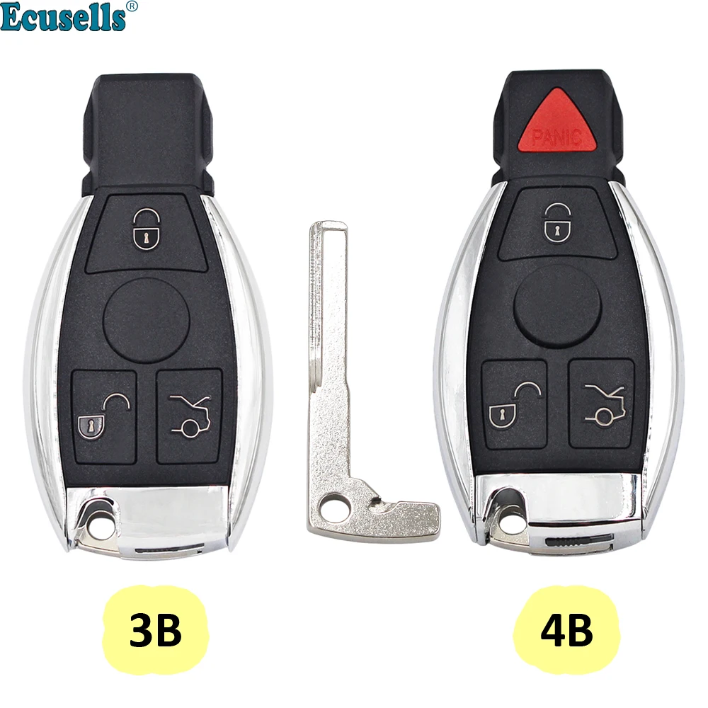3/4 Button Remote Car Key Shell Fob Case For Mercedes For Benz A B C E ...