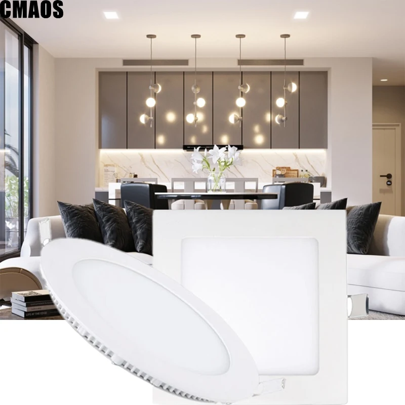 Led Downlight Ultra-thin Round/square Lamp 3w-25w Ac90-265v For Home ...