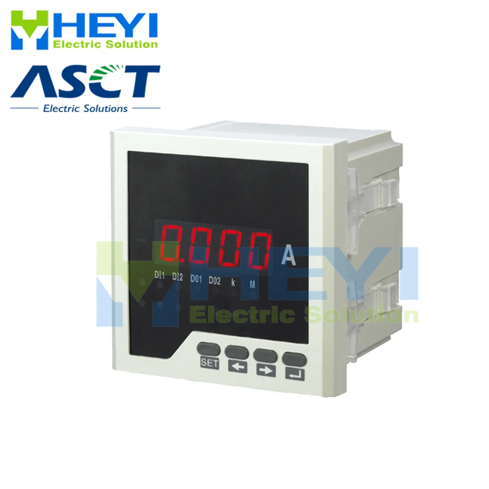 LED Single phase digital ampere meter HY AA series square type current ...