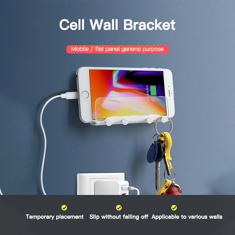 Wall Mount Phone Holder Universal Tablet Bracket For Iphone Xiaomi ...