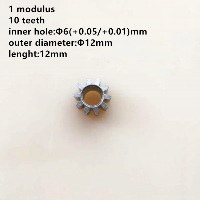 10pcs/lot Metal Gears 1 Modulus 10 Teeth Inner Bore 6mm Motor Shaft ...