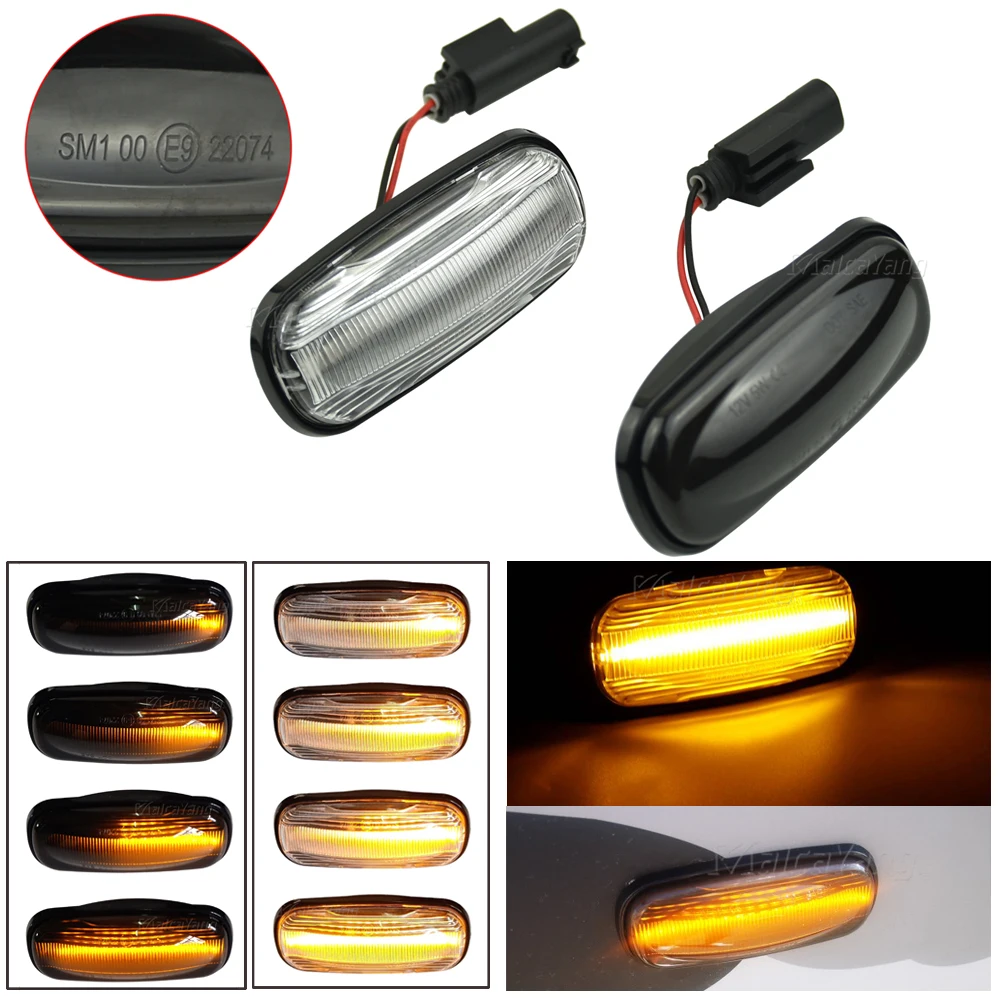 2pcs Amber Dynamic Flowing Water Led Side Marker Light For Land Rover ...