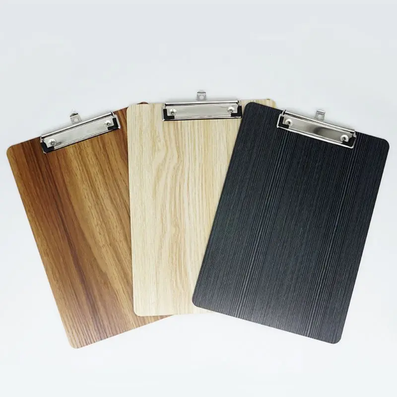 Portable-A4-A5-Wooden-Writing-Clipboard-File-Hardboard-Document-Holder ...