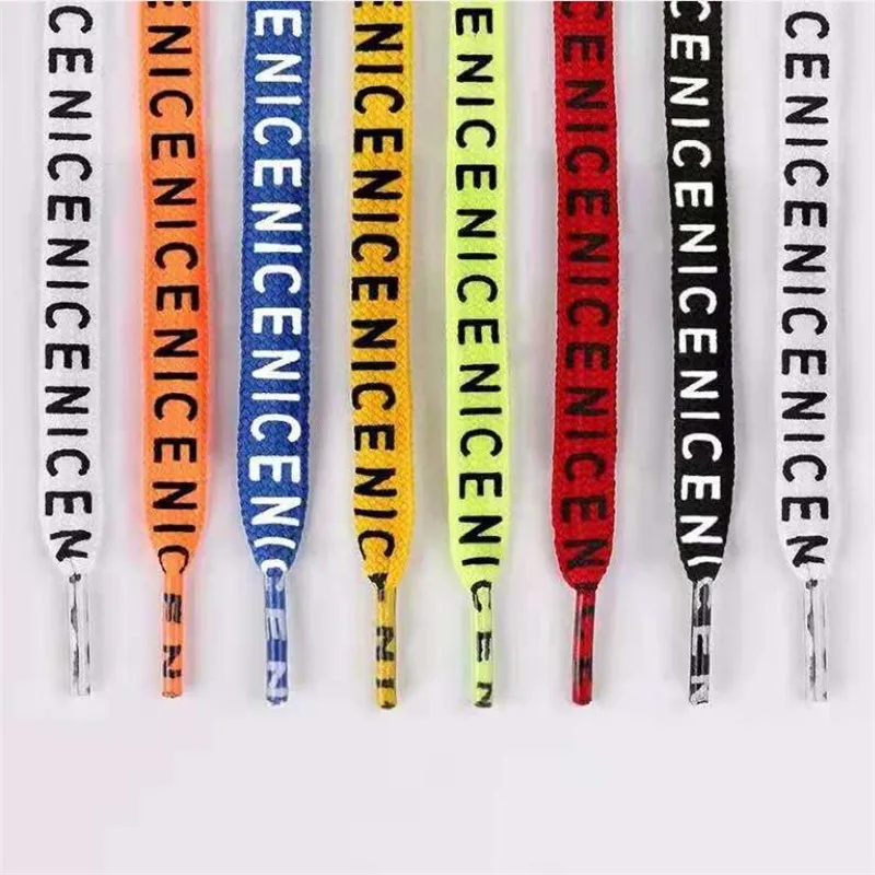 1Pair-New-Letter-Printed-Laces-1CM-Width120CM-Length-Canvas-Sneakers ...