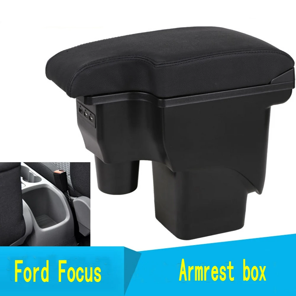 For-Ford-Focus-2-armrest-box-mk2-armrest-central-Store-content-Storage ...