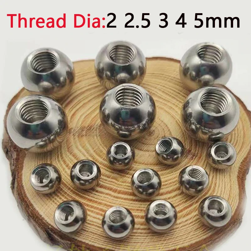 M2 M2.5 M3 M4 M5 Thread Half Hole Metric Stainless Steel Drilling Balls ...