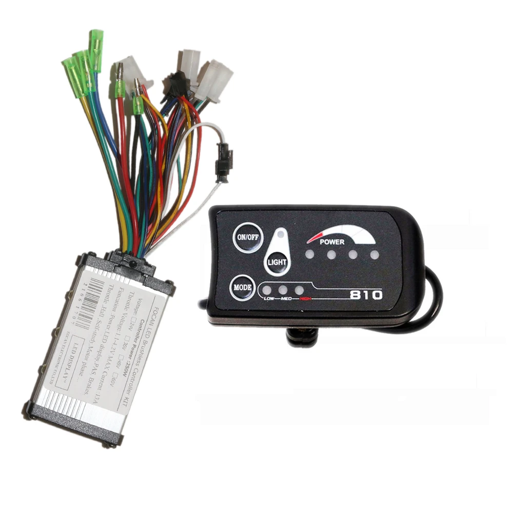 Electric Bicycle Bike Brush Motor Controller With 810 LED Display Panel ...