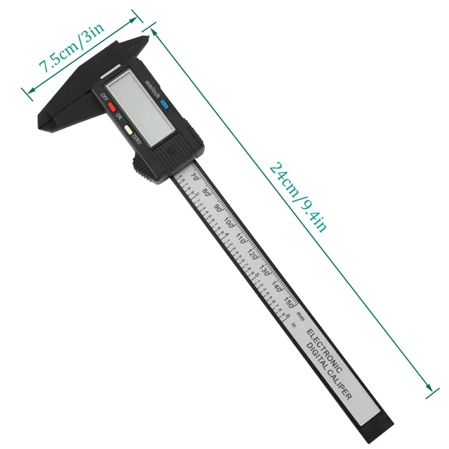 Digital Caliper Electronic Digital Caliper Plastic Fiber Body with ...