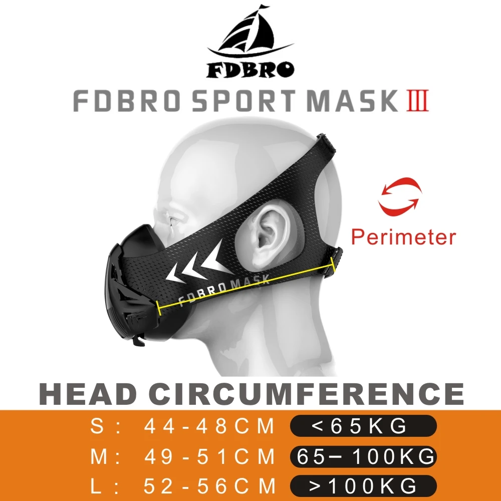 FDBRO Спортивная маска для бега, тренировок, фитнеса, тренажерного зала ...