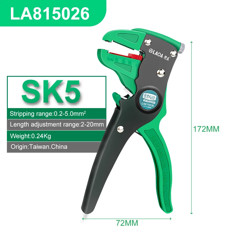 LAOA 0.2-5mm Stripping Pliers Adjustable Automatic Cable Crimper Wire Stripper Cutter Duckbill ...