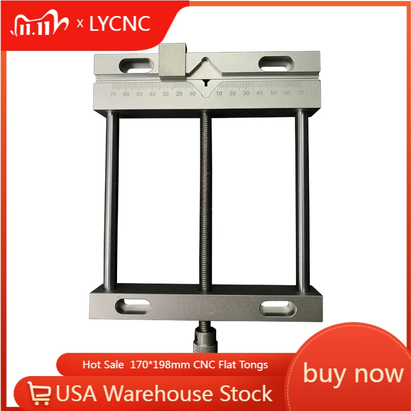 New parallel jaw CNC Flat Vice tongs 170*198mm Aluminium alloy screw ...
