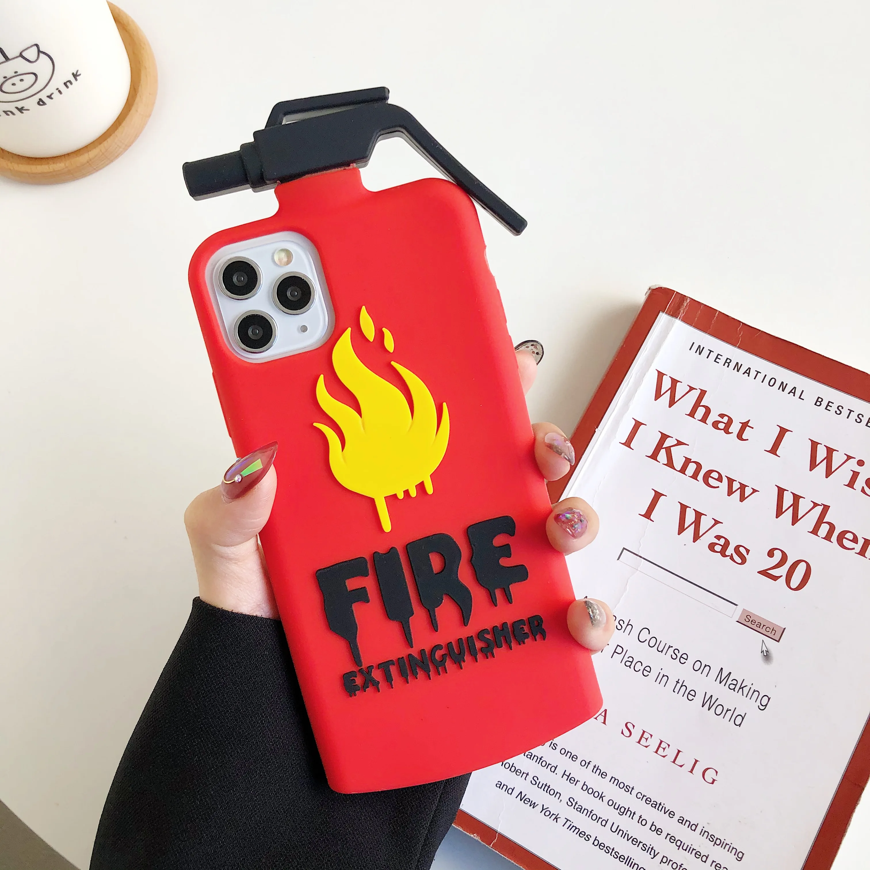 Cute 3D Cartoon Fire Extinguishers Silicone Case For iPhone 12 11 Pro ...