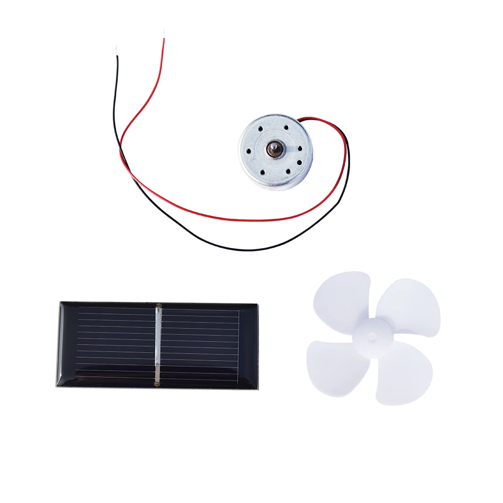 0-5V-250mA-Solar-Panel-Monocrystalline-Silicon-DIY-Toy-3-blade ...