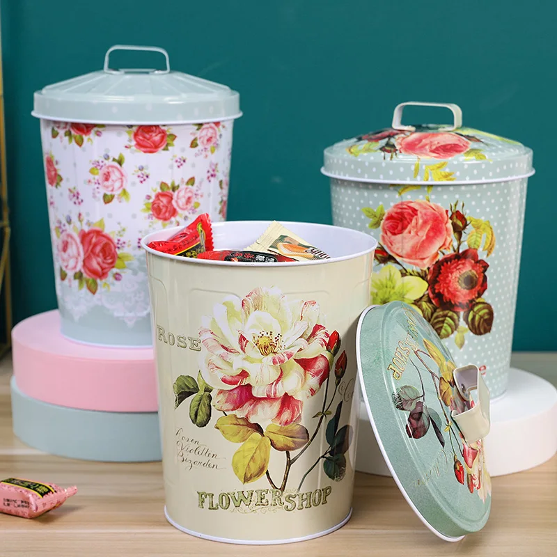 Round coarse grain dry fruit dry goods sealed storage tank kitchen ...