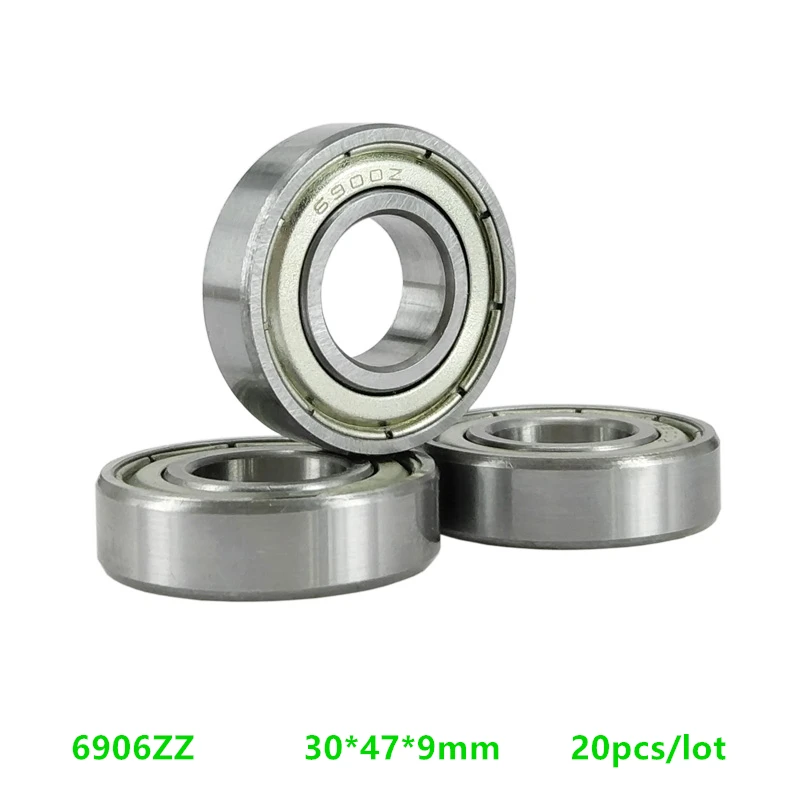 20pcs/lot 6906ZZ thin wall bearing 6906 6906Z 61906ZZ shielded deep ...