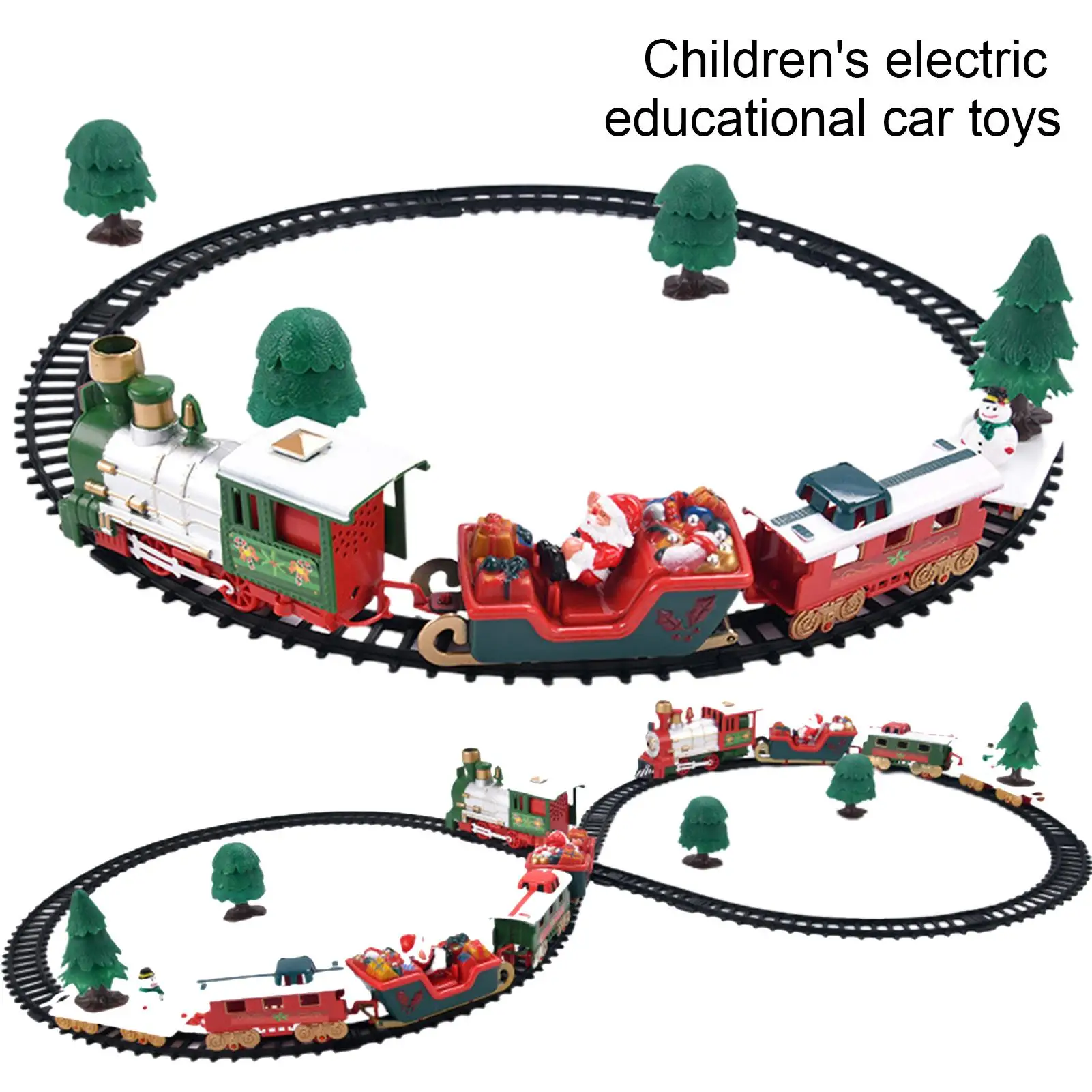 Electric-Train-Toys-Long-rail-Track-Set-With-Light-Sound-Classic-Steam ...
