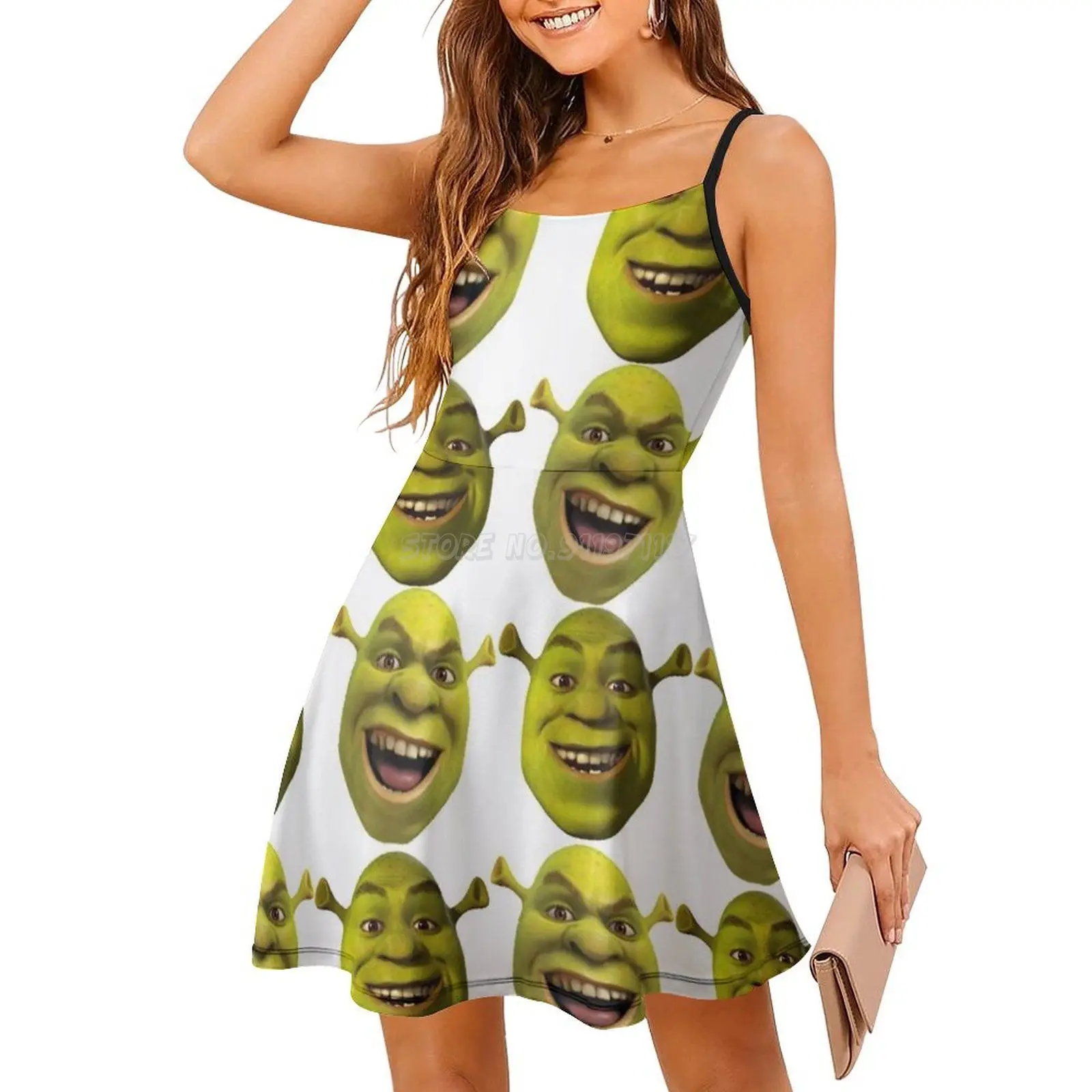 Shrek Sling Dress Sexy Dress Women's Low Cut Elegant Bandage Beach Club ...
