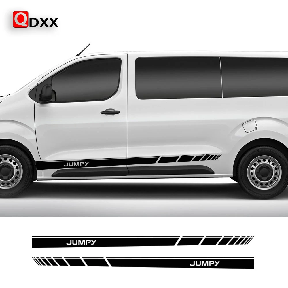 2PCS-Car-Door-Side-Stickers-For-Citroen-Jumpy-1-2-3-4-Long-Stripes ...