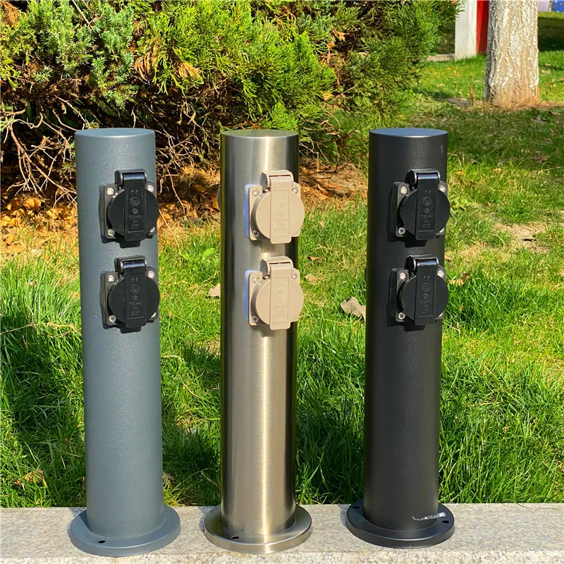 Outdoor Tuin Socket 4 Way Eu Stopcontacten Waterdicht Energie Kolom ...