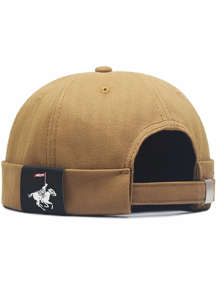 Plus Size Brimless Bowlwer Sun Caps Pure Cotton Hiphop Punk Rock Hat ...