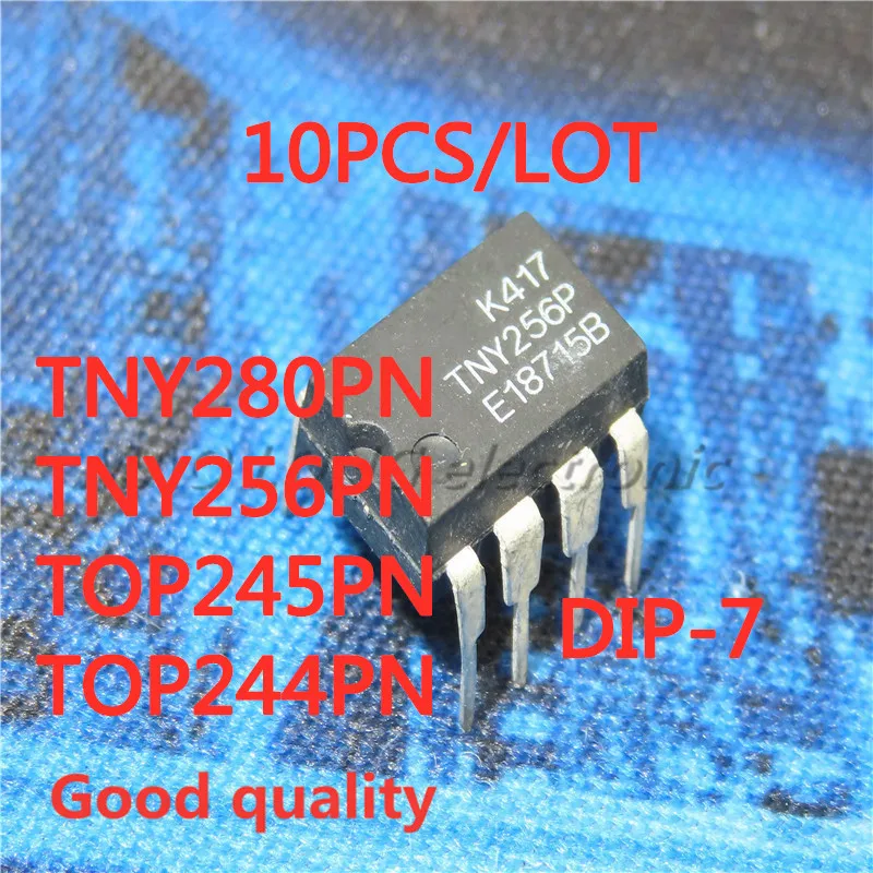 10 개/몫 TNY280PN TNY256PN TOP245PN TOP244PN LCD 전원 관리 칩 DIP 7 재고 있음|반도체 ...