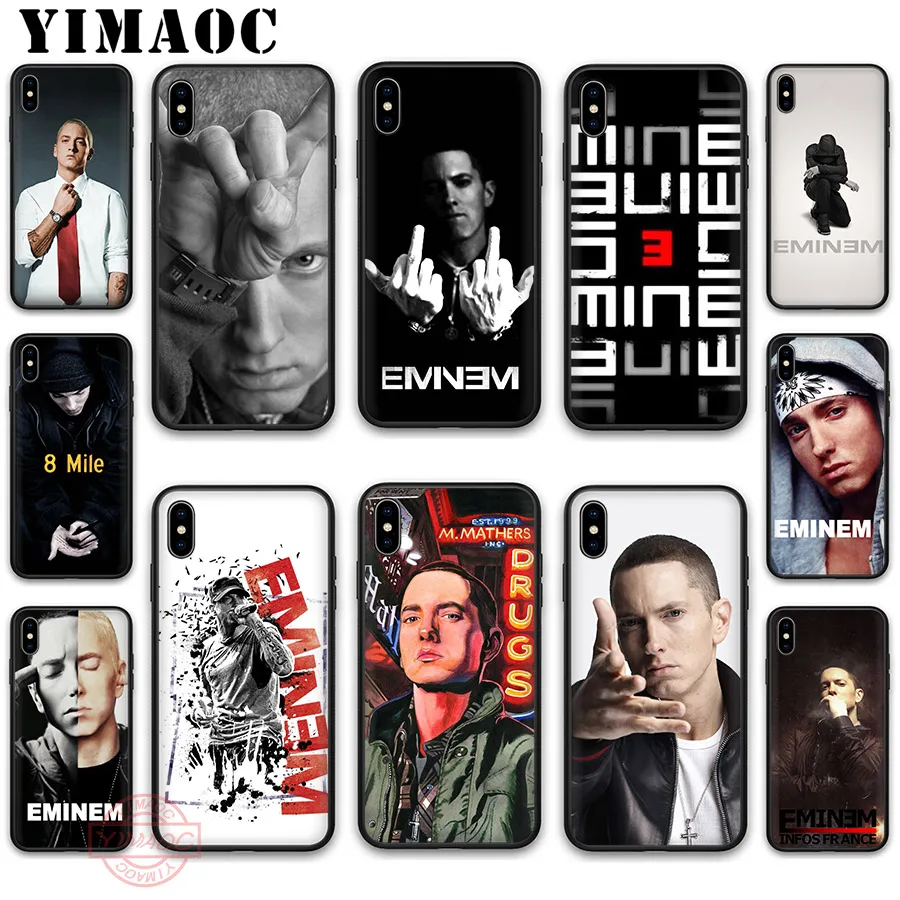 YIMAOC Hip Hop Rapper Eminem rap Soft Silicone Case Cover for Apple ...