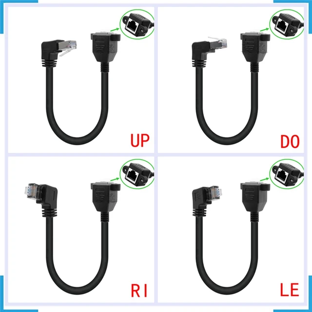 Cat6 Ethernet Cable RJ45 Right Angle UTP Network Cable Patch Cord 90 ...