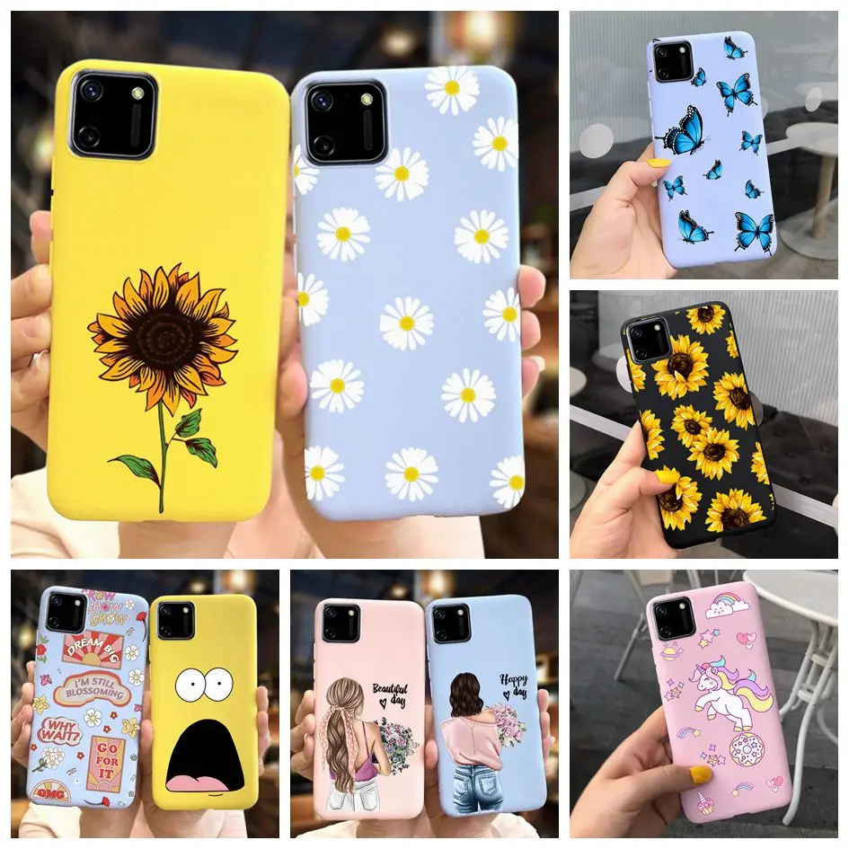 For-Realme-C25S-Case-RMX3195-RealmeC25-Cover-Cute-Daisy-Sunflower ...