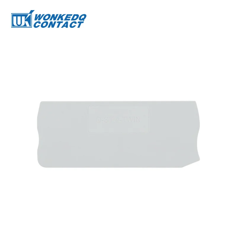 1Pc D-ST4-TW End Panel For ST 4-TW TWIN 3-Conductor Wire Connector DIN ...