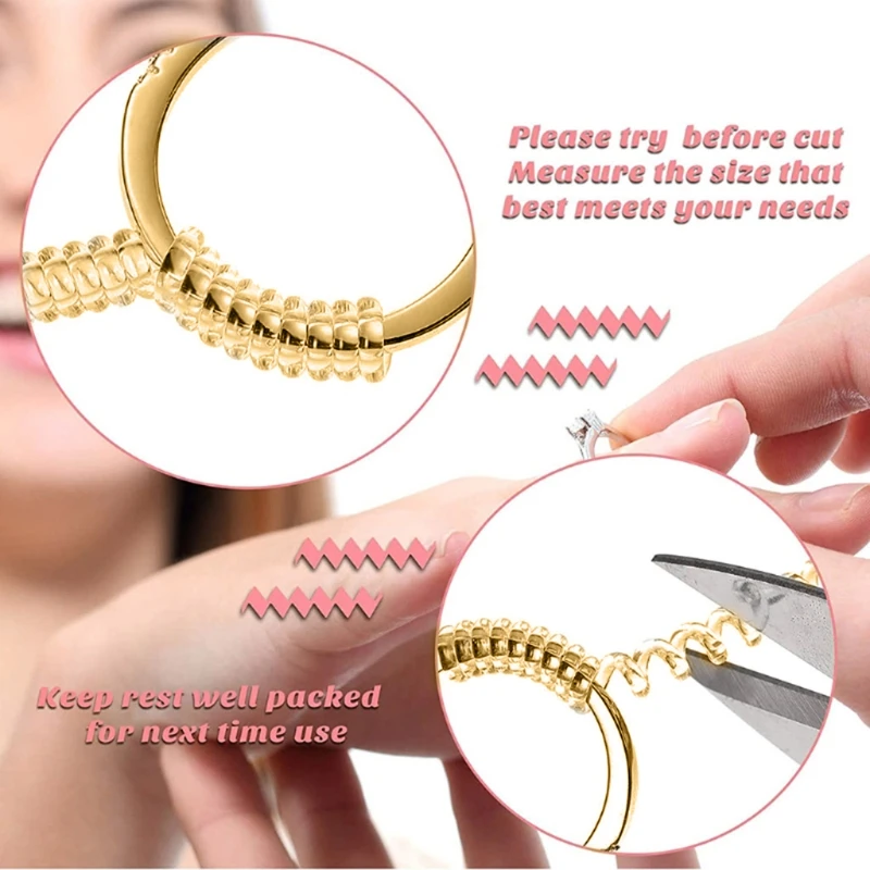12 Pcs/set Invisible Clips Guard Ring Sizer Invisible Ring Size ...