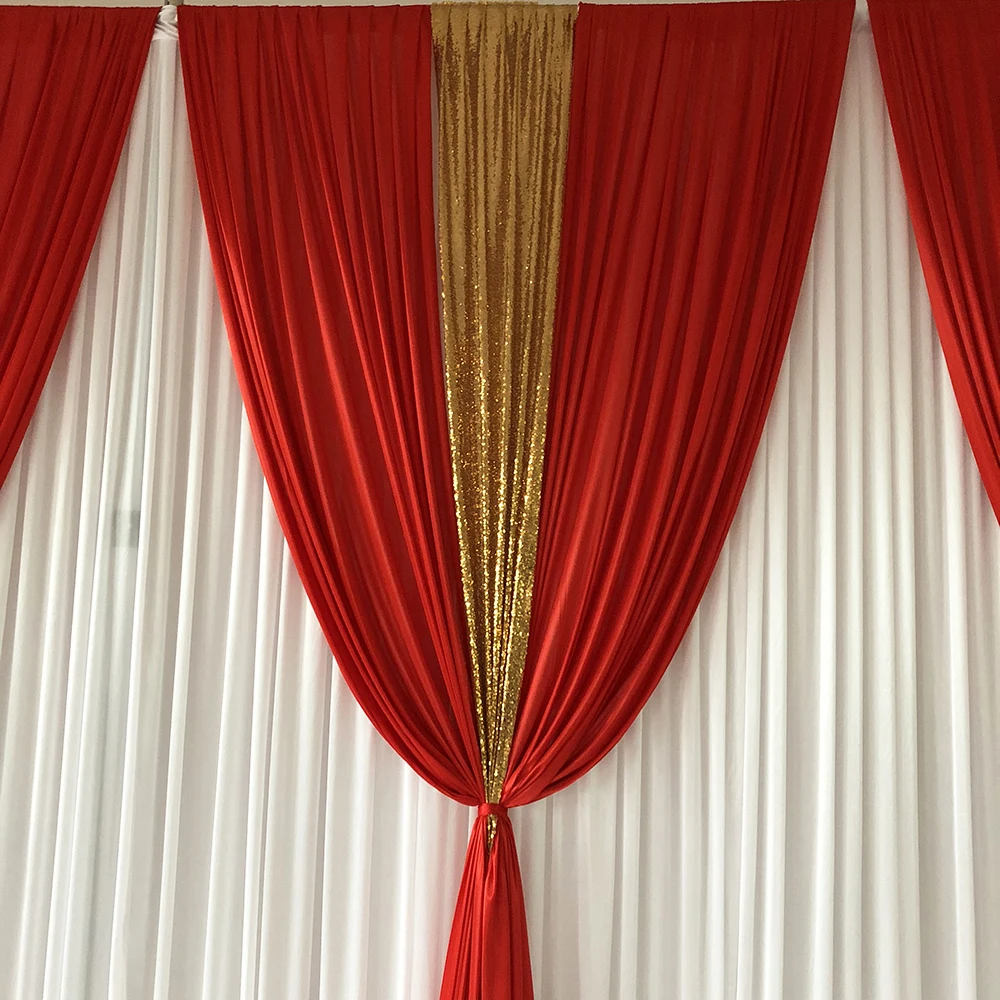 Gold And Red Curtains