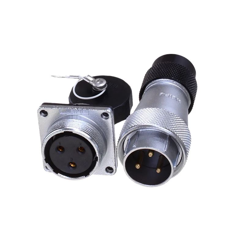 Ws24 Td+z M24 Waterproof Connector 2 3 4 9 10 12 19 Pin Pcb Panel ...