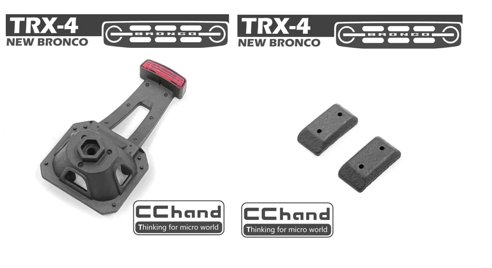 예비 타이어 홀더 + 후면 창 경첩 CCHAND TRX4, 뉴 포드 브론코 rc 자동차 부품
