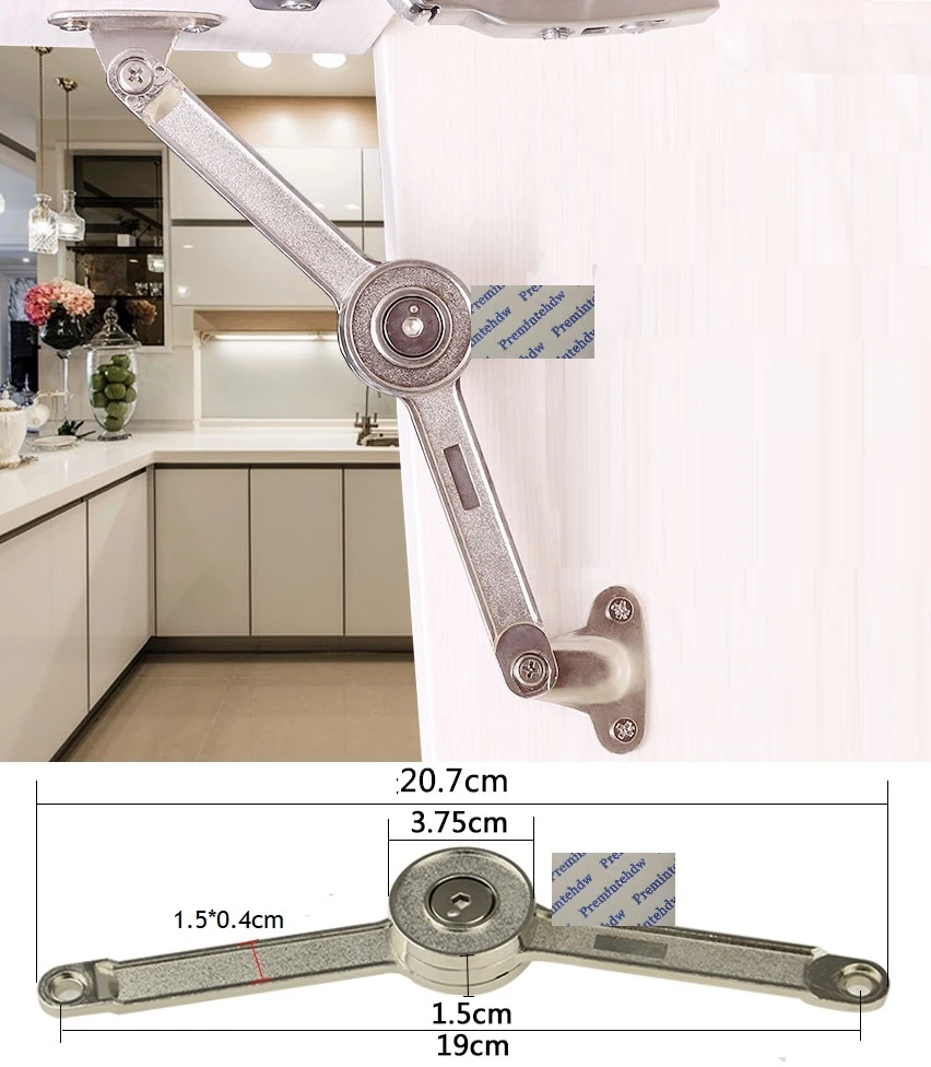 2pcs/lot Zinc Alloy Adjustable Lift Up Door Flap Stay Support Mechanism ...