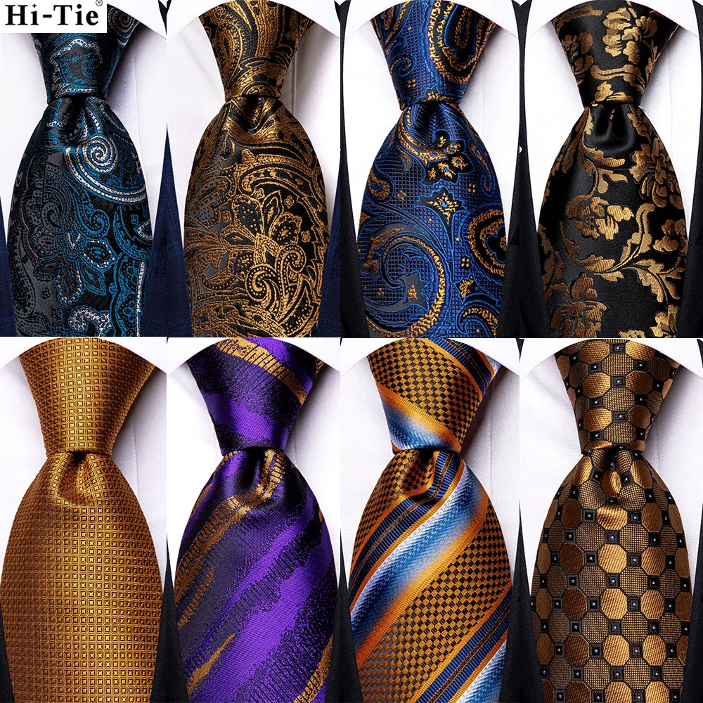 Corbata de seda con estampado Floral para hombre, corbata de seda con ...