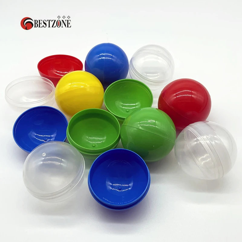 100pcs 60mm 6cm Plastic Surprise Balls Kids Toy Capsules Colorful Empty ...
