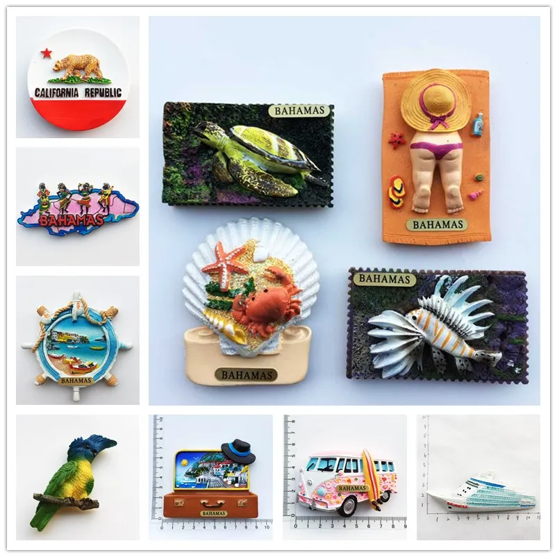 World-Tourist-Fridge-Magnet-Souvenir-Creative-Bahamas-Ocean-Style-Hand ...